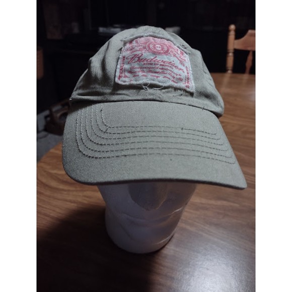 Accessories | Mens Vintage Tan Budweiser Torn Logo Adjustable Hatcap ...